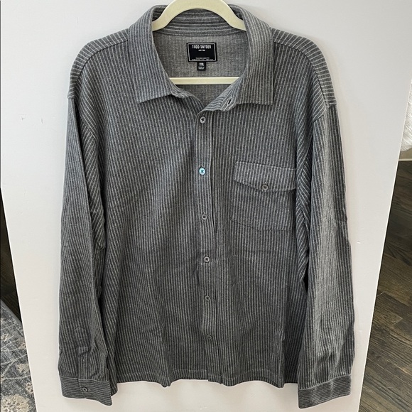 Todd Snyder | Shirts | Todd Snyder Charcoal Striped Button Down Shirt ...